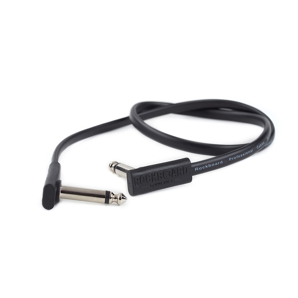 RockBoard PC-F-60 FLAT Patch Cable black, 2x w/right angle - 60 cm