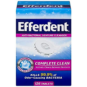 Efferdent Anti-bacterial Denture Cleanser, 2-Pack