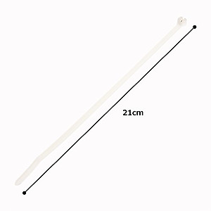 Panduit BT3I-C Dome-Top Barb Ty Cable Tie, Nylon 6.6, Intermediate Cross Section, Plenum-Rated, Curved Tip, 40lbs Min Tensile Strength, 3" Max Bundle Diameter, 0.049" Thickness, 0.141" Width, 11.3" Length (Pack of 100)