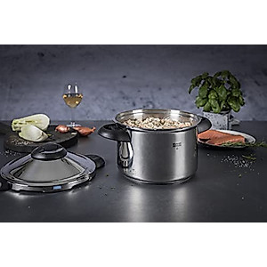 Kuhn Rikon 3762 Duromatic Top Stainless Steel Pressure Cooker with Side Grips, 6 Litre / 24 cm