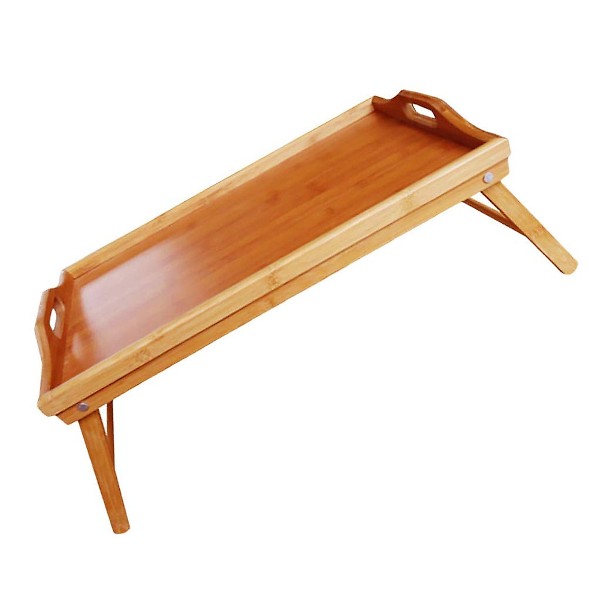 Garneck 1pc Folding Tray Bamboo Serving Tray Tea Set Tray Durable Bamboo Tray Home Decor Tray Decorative Tray Easy to Clean Tray Dinner Plate Tea Tray Coaster Platter Coffee Table