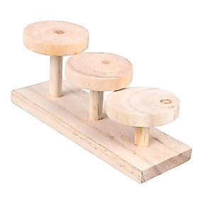 Hamster Platform Toy, Small Pet Wooden Platform Rat Climbing Chew Toy Rodent Ladder Bridge Wooden Hamster Playground Platform for Cage Accessories