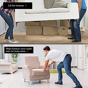 Furniture Sliders, 12pcs Furniture Movers 2 Inch Moving Pads Self Adhesive Gliders for Carpet and Hardwood Floors(Beige)