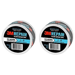 3M Clear Repair Tape, 1.88 inch by 20 yards (Pack of 2)