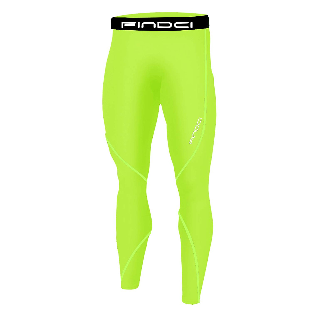 1Bests Men's Sports Running Set Compression Shirt + Pants Skin-Tight Long Sleeves Quick Dry Fitness Tracksuit Gym Yoga Suits (New Green, L)