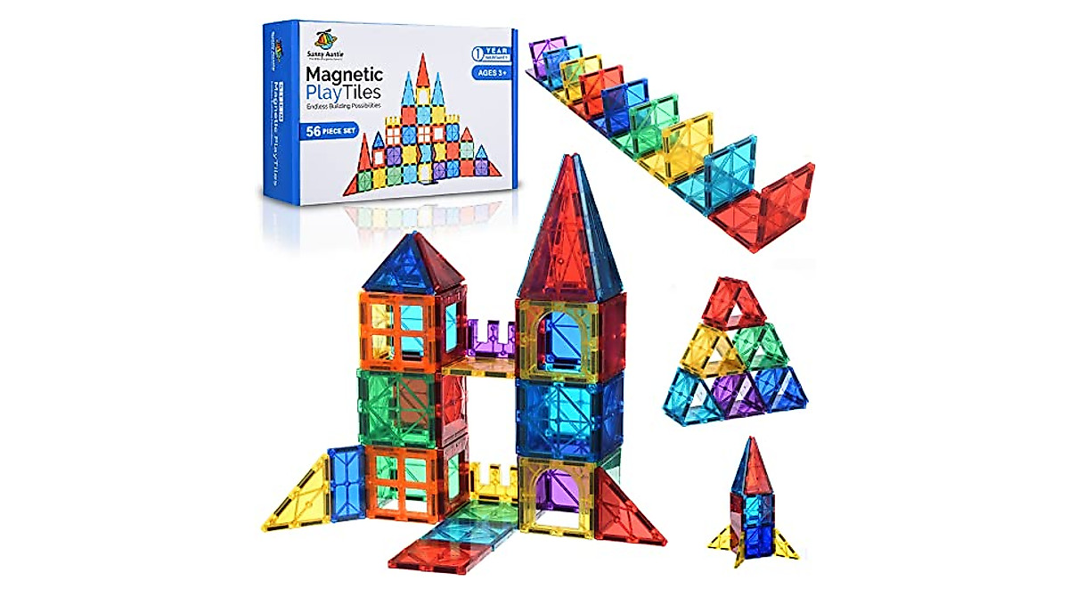 Magnetic Tiles for Kids - STEM Building Set for Ages 3-8