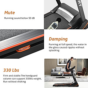 Folding Electric 3.5HP Treadmill with Incline Medium Running Machine Motorised LCD Gym 330lbs，Electric Motorized Power 14.8KM/H (3.5HP)