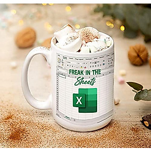 FITWICK Freak In The Sheets For Accountant Gifts coffee Mug, This Calls For A Spreadsheet Gift Coffee Mug, Accountant Gifts Mug Ceramic 11Oz