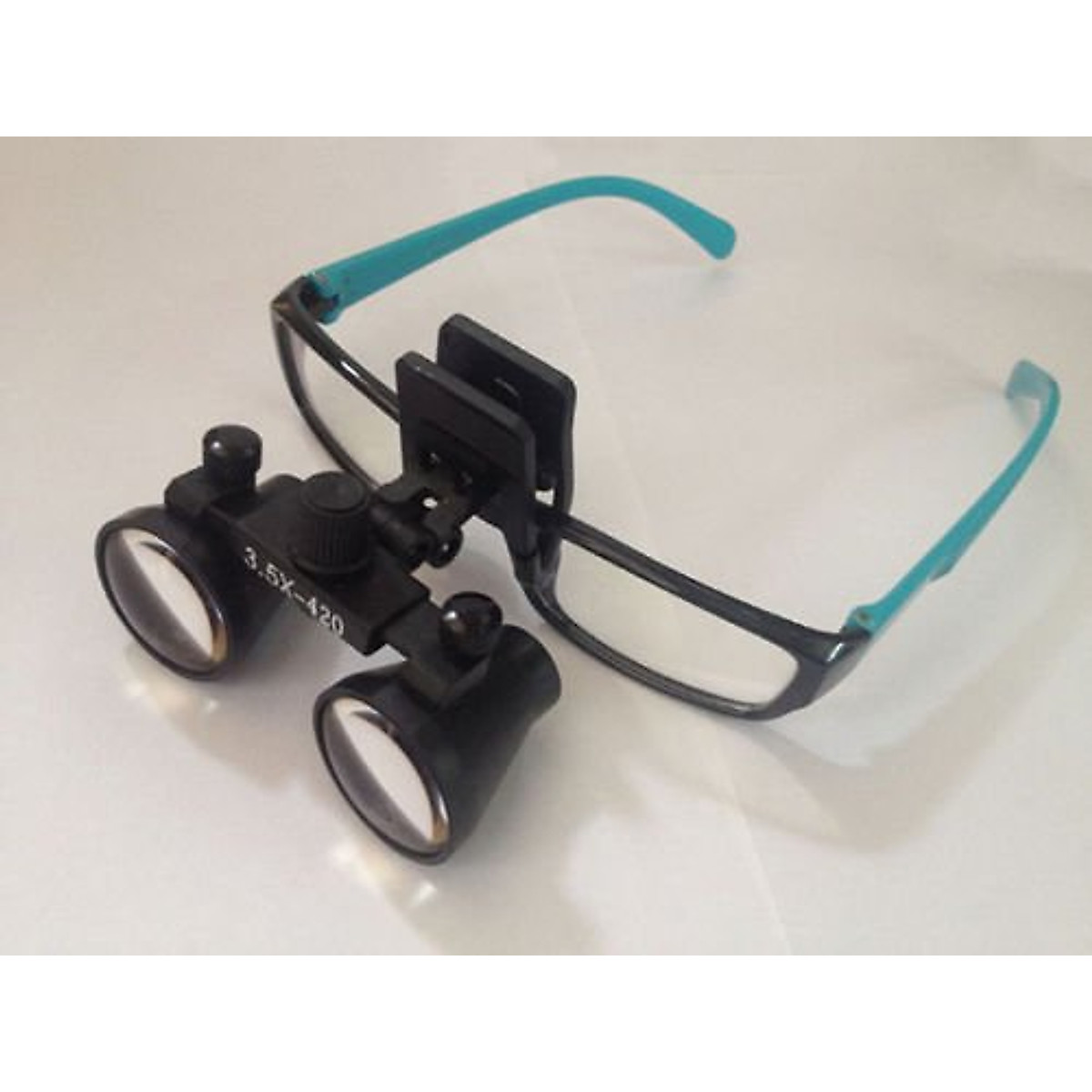 NSKI 3.5X420mm Binocular Plastic Clip Loupes DY-110 Lab Head Magnifier w/Clip-on