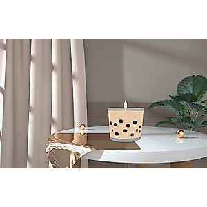 Classic Milk Tea Boba Candle, Vanilla Bean Scented, Large Glass Jar Candle