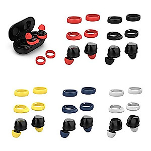 Hemobllo 16 Pcs Replacement Ear Tips Compatible for Samsung Galaxy Buds/Buds+ - Soft Silicone Earbuds Eartips Wingtips Earhooks Kit Earpads Earphones Tips Cover (Red)