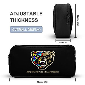 Amplifying Autism Awareness Pencil Case Makeup Bag Big Capacity Pouch Organizer for Office College
