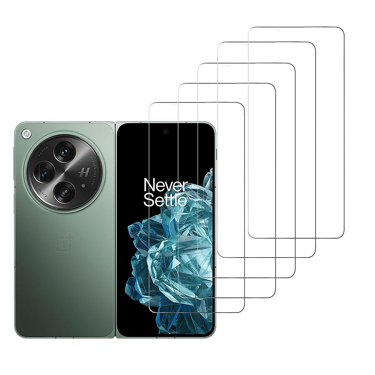 DAMONDY [5 Pack] for OnePlus Open Screen Protector,Scratch Resistant Bubble Free Anti-Fingerprints HD Clear,Case Friendly,Tempered Glass Film for OnePlus Open