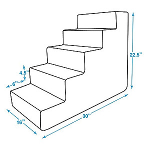 USA Made Pet Steps/Stairs with CertiPUR-US Certified Foam for Dogs & Cats by Best Pet Supplies