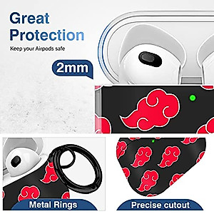 Maxjoy for AirPods 3 Case Cover - Anime Airpod 3rd Generation Case (2021) with Keychain Protective Case for Apple Airpods 3rd Generation Charging Case(Front LED Visible)