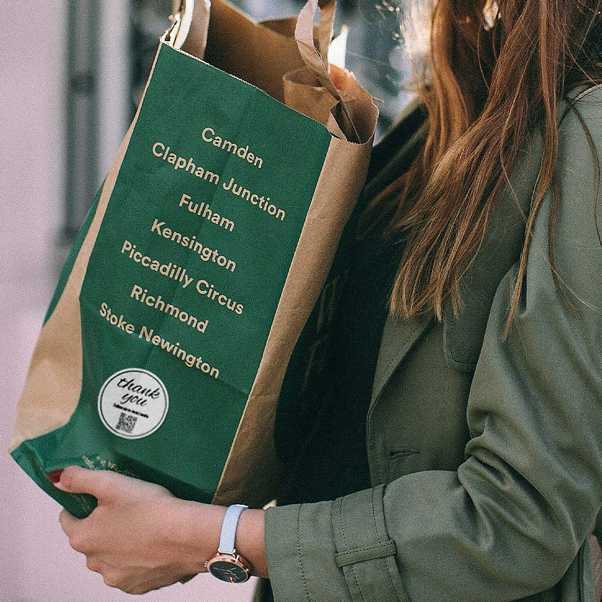 DISONTAG 1.5",1000 pcs Thank You QR Stickers Roll,for Small Business,Guide Customers to Social Media,White