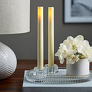 Ashland Michaels 9”; Cream Flameless LED Taper Candles, 2ct