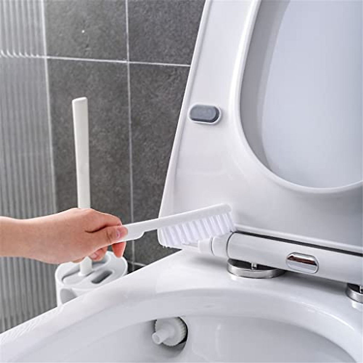 Toilet Brush Soft Silicone Heads Toilet Cleaning Brush Multifunction Long Handle Wc Brushes Bathroom Accessoires Set Home Cleaning Tool Bathroom Toilet Brush Holder Furniture (Color : Blue)