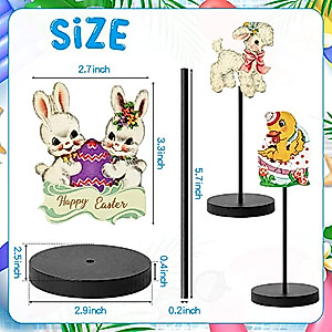 3Pcs Summer Hawaii Beach Wooden Table Decoration, Old Victorian Style Summer Bunny Table Centerpiece Tiered Tray Decorations, Traditional Summer Tabletop Decor Summer Gift Summer Holiday Party