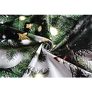 Kate 10×8ft (3×2.5m) Bokeh Bohemia Christmas Tree Photo Backdrop White Fireplace Brick Wall Xmas Photography Background for Christmas Studio Props