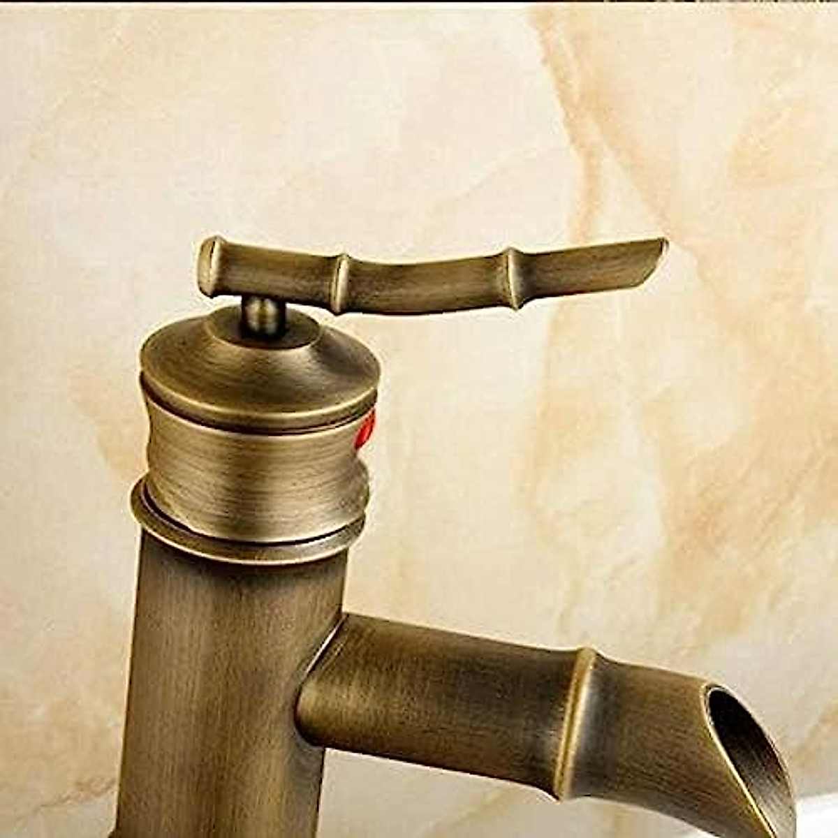 Kitchen Taps Kitchen Tap Faucet Sink Faucet Antqiue Brass Bamboo Waterfall Sink Faucet Single Lever Deck Bathroom Toilet Mixer Tap Faucet