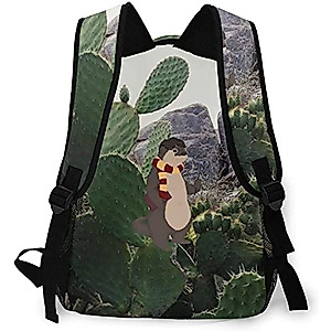Prickly Pear Cactus Growing Against Sky Bookbag Lightweight Laptop Bag for College Travel Bags Backpack