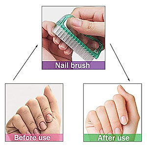 Handle Grip Nail Brush, Hand Fingernail Scrub Cleaning Brushes for Toes and Nails Cleaner, Pedicure Scrubbing tool kit for Men and Women 10 Pack (Multicolor)