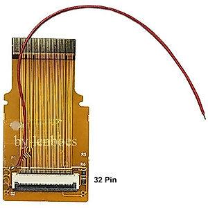 Lenboes MOD LCD Screen Backlight Kit Replacement for Gameboy Advance GBA SP AGS-101 Backlit Screen Set Includes 32 Pin, 40 Pin Cable and Glass Screen Lens Panel