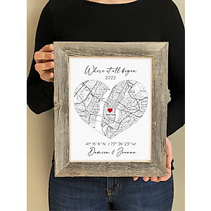 Green Homes's Where We Met Map, Personalized Couples Gift, Custom Map, Boyfriend Gift, First Date Memory Map, Black and White Map, Where It Began Map, Gift for Him, Gift for Her