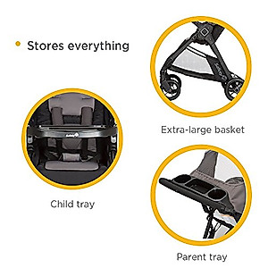 Safety 1st Smooth Ride Travel System with OnBoard 35 LT Infant Car Seat, Monument