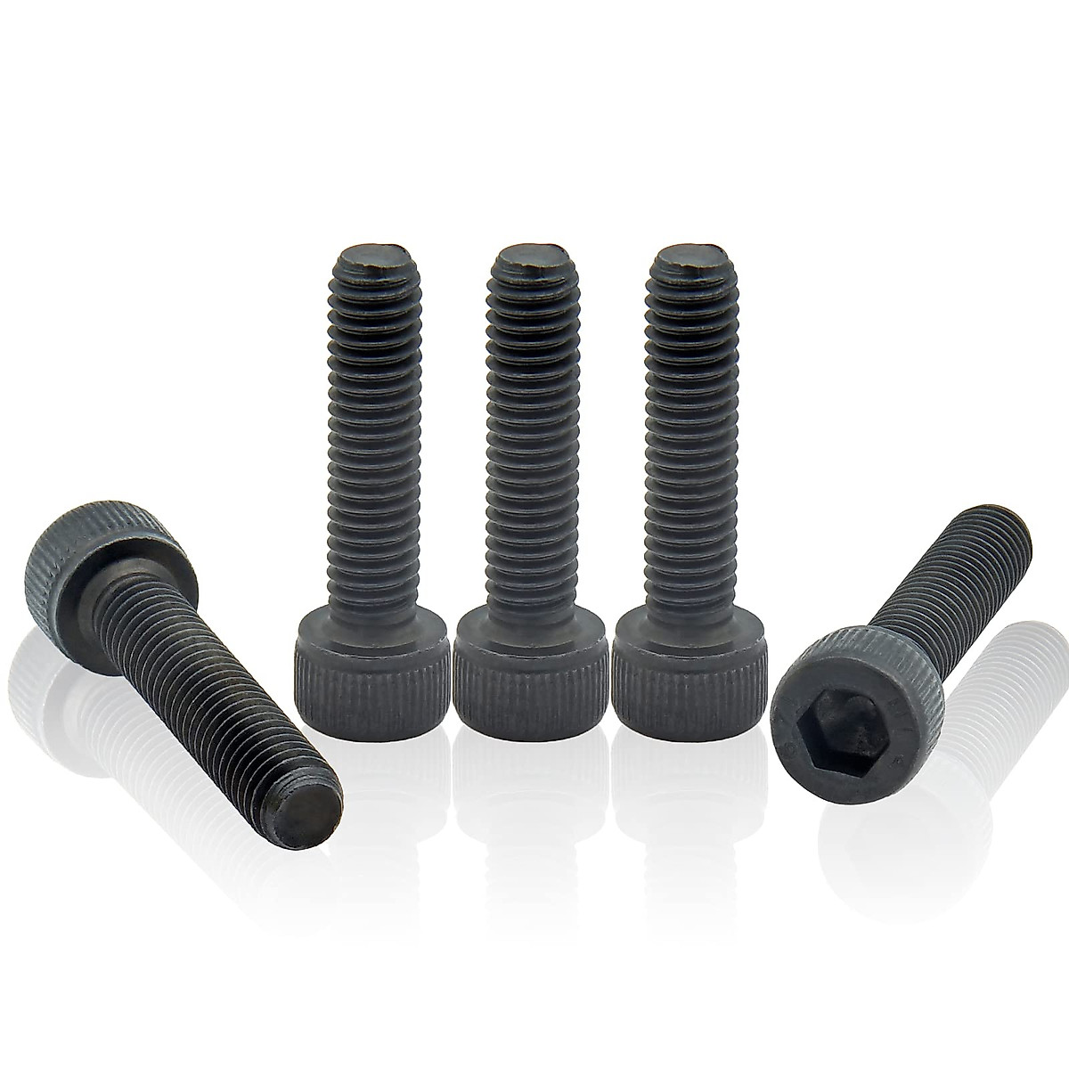 Augiimor 30PCS M6 x 25mm Socket Head Cap Screws 1mm Pitch Alloy Steel, Black Oxide Hexagon Socket Cap Head Bolts Screws