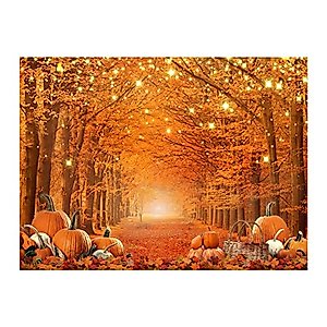 Allenjoy 8 x 6 FT Fall Photography Backdrop Thanksgiving Party Supplies Autumn Pumpkin Friendsgiving Background Decor Photo Booth Props