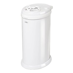Ubbi Steel Odor Locking, No Special Bag Required Money Saving, Awards-Winning, Modern Design, Registry Must-Have Diaper Pail, White