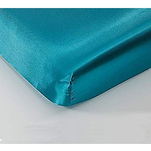California Drapes Soft & Silky Satin Crib Fitted Sheet, Great for Babies with Sensitive Hair, Fully Elastic All Around for A Secure Fit (Teal)