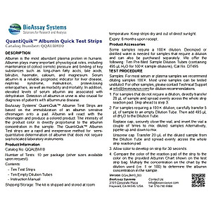 QuantiQuik Albumin Quick Test Strips (10 Strips)