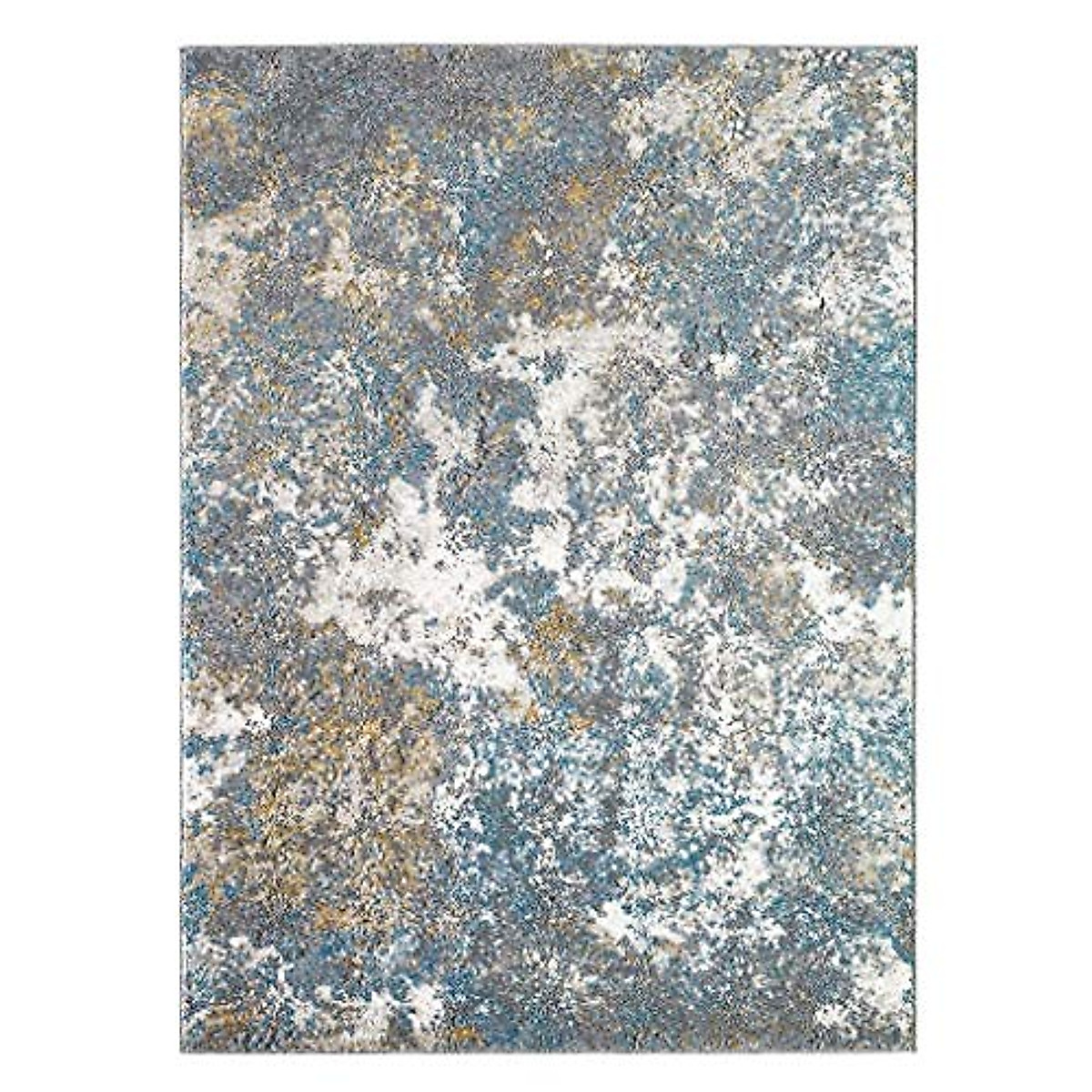 LUXE WEAVERS Rug - Persian Rugs 6490 Abstract Area Rug - Modern Design, Medium Pile, Turquoise / Size 5 x 7