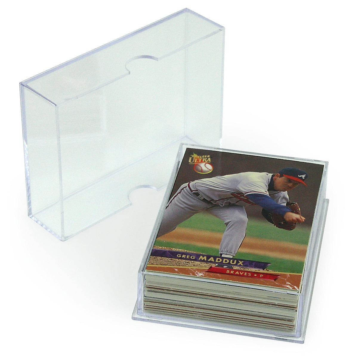 BCW 2-Piece 50 Card Slider Box - 5 ct | Premium Trading Card Storage | Sturdy, Stackable, Crystal-Clear Design for Magic The Gathering, Football, Basketball, Baseball Cards