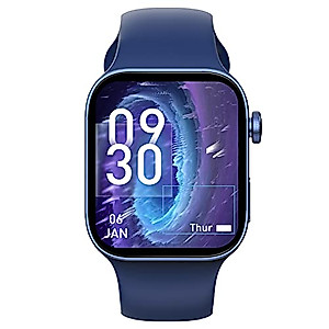 2022 New Iwo i8 Pro Max Smart Watch for Man Woman Sports Fitness GPS Digital Smartwatch for iOS Android Phones Call Pk Series 7 (Blue)