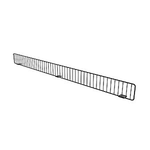 Wire Shelf Front Fence for 36"W Lozier & Madix Gondola Shelves Wire Shelving, Black, 3"H