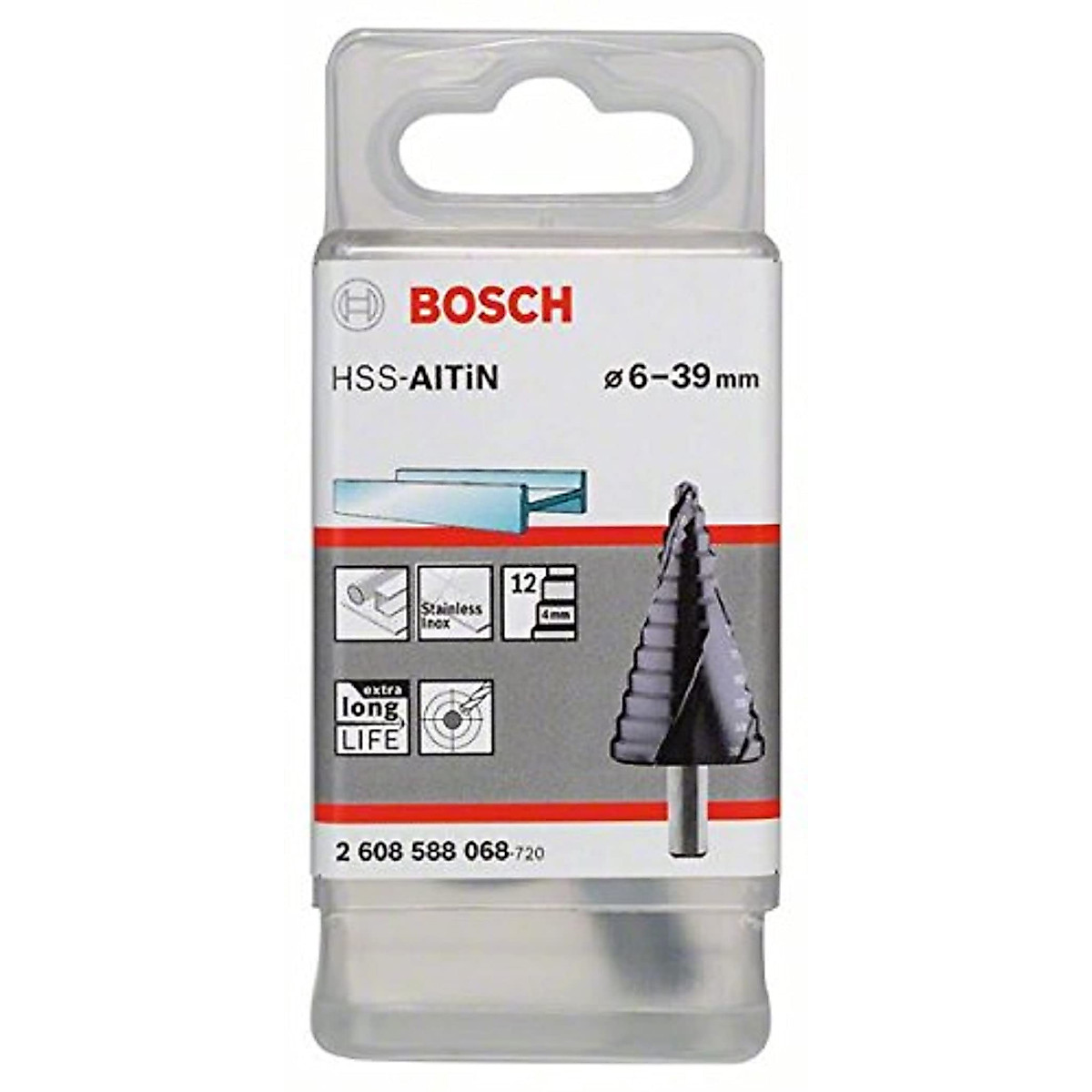 Bosch 2608588068 Hss-AlTiN Step Drill Bit 12 Parts 6-39mm