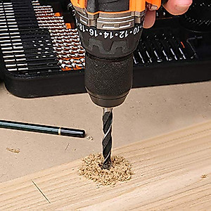 8 Pcs 200mm Extra Long Twist Drill Bits for Steel Straight Shank Tool Sets Wood Plastic and Aluminum, Plastic, Jewelry 2mm - 7mm