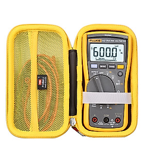 FBLFOBELI EVA Travel Carrying Case for Fluke 117 115 116 114 113 Digital Multimeter, Storage Organizer Bag (Case Only)