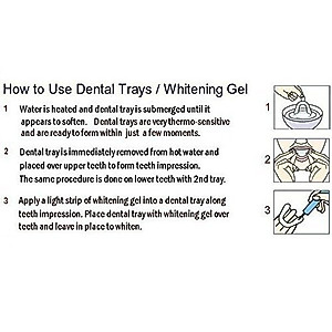 Teeth Whitening Kit 35% Carbamide Peroxide, 10 Tooth Bleaching Gel Syringe Dispensers, 2 Thermo Forming Dental Trays with Storage Case