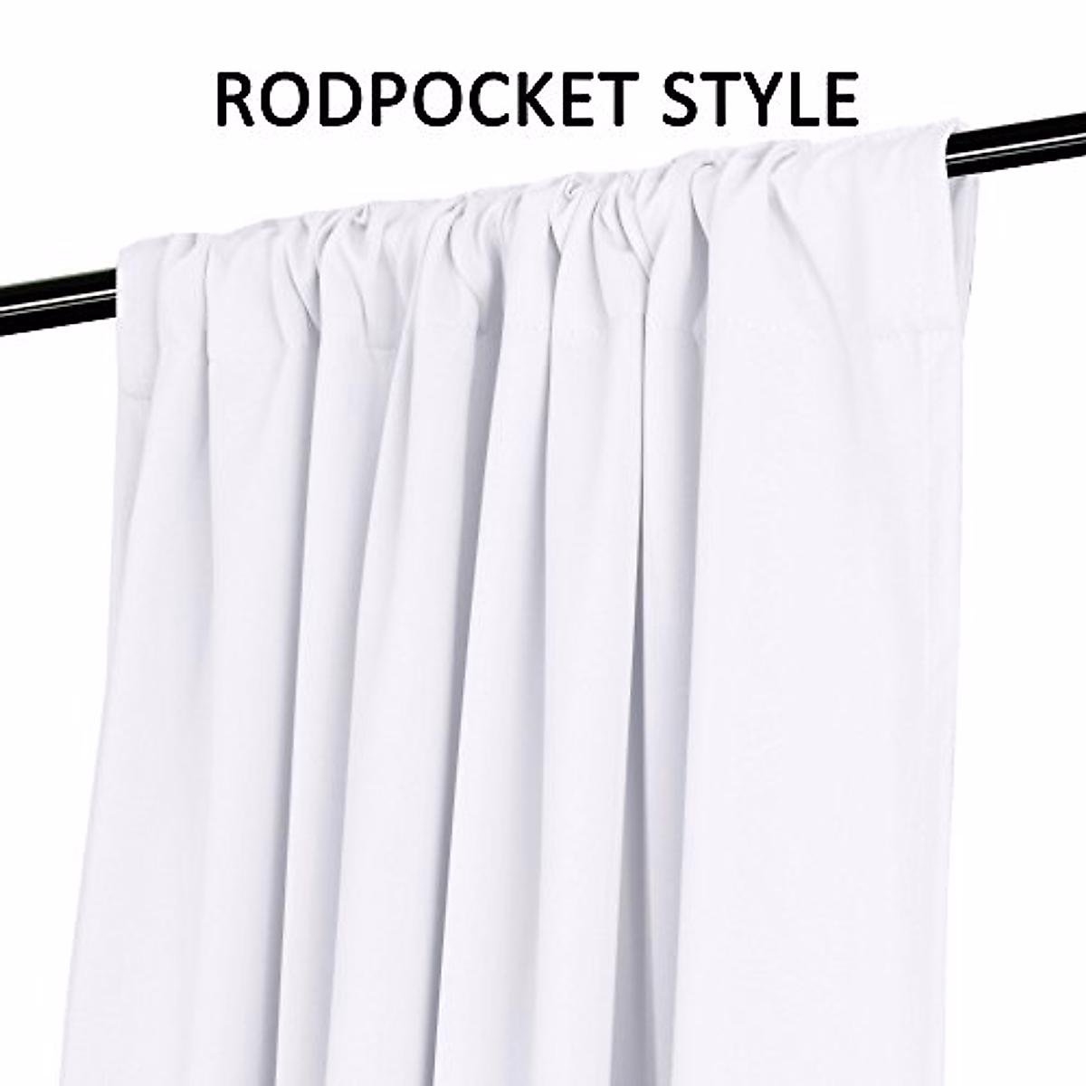 White Curtains 84 Inch Long Insulated Thermal White Room Darkening Curtains for Bedroom Back Tab Rod Pocket Blackout Curtains for Living Room, Pure White, 52" W x 84" L Inch (Set of 2 Panels)
