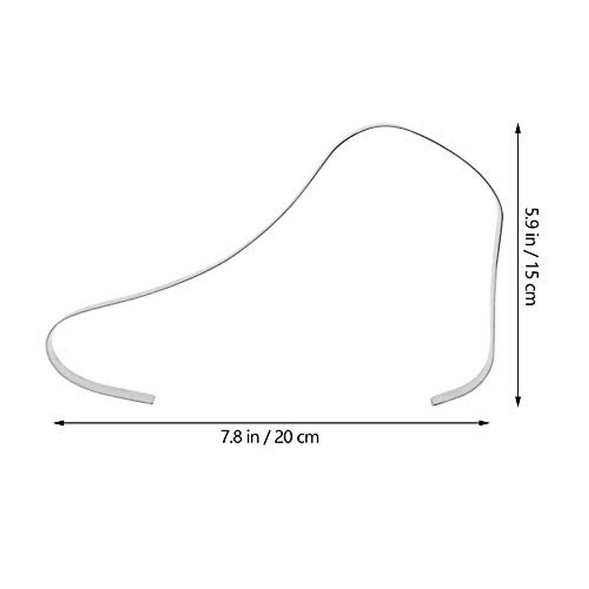 Holibanna 2Pcs Sandal Shoe Store Display Stands Shoe Retail Shop Shoe Supports Stainless Steel High Heeled Shoe Shaper Forms Inserts Silver