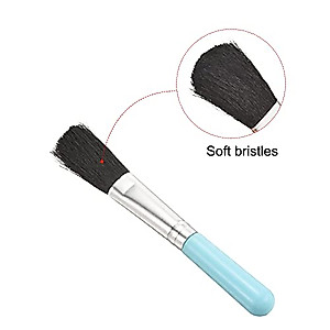 PATIKIL Succulent Cleaning Brush 4Pack 125mm Black Gardening Tools Plant Brush for Garden Blue Handle