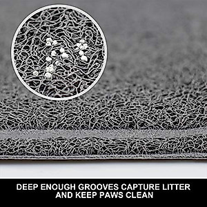 STELLAIRE CHERN Dog Bowl Mat for Small Dogs and Cats 24" x 16" Flexible and Waterproof Pet Feeding Mat for Food and Water, Easy to Clean Dog Food Mat with Non Slip Backing