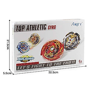 RGoal 4 in 1 Bey Burst Battaling Tops Set, Burst Starter Top Set with 4D Launcher(Gold)