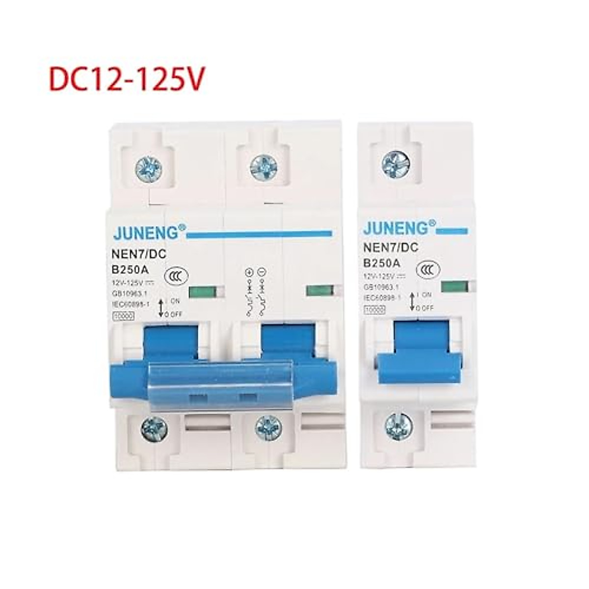 12V 24V 36V 48V 60V 72V 96V 120V DC Circuit Breaker Solar Cells RV Yacht Battery Circuit Breaker 80A 100A 125A 150A 200A 250A (Size : 1P, Color : 150A)