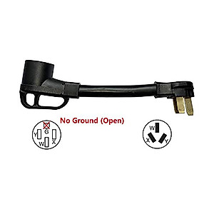 ONETAK NEMA 10-50P to 14-50R 120V/240V 50 Amp 3 Prong Male Plug to 50 Amp 4 Prong Female Outlet Receptacle Generator RV Welder Dryer Stove Power Cord Adapter